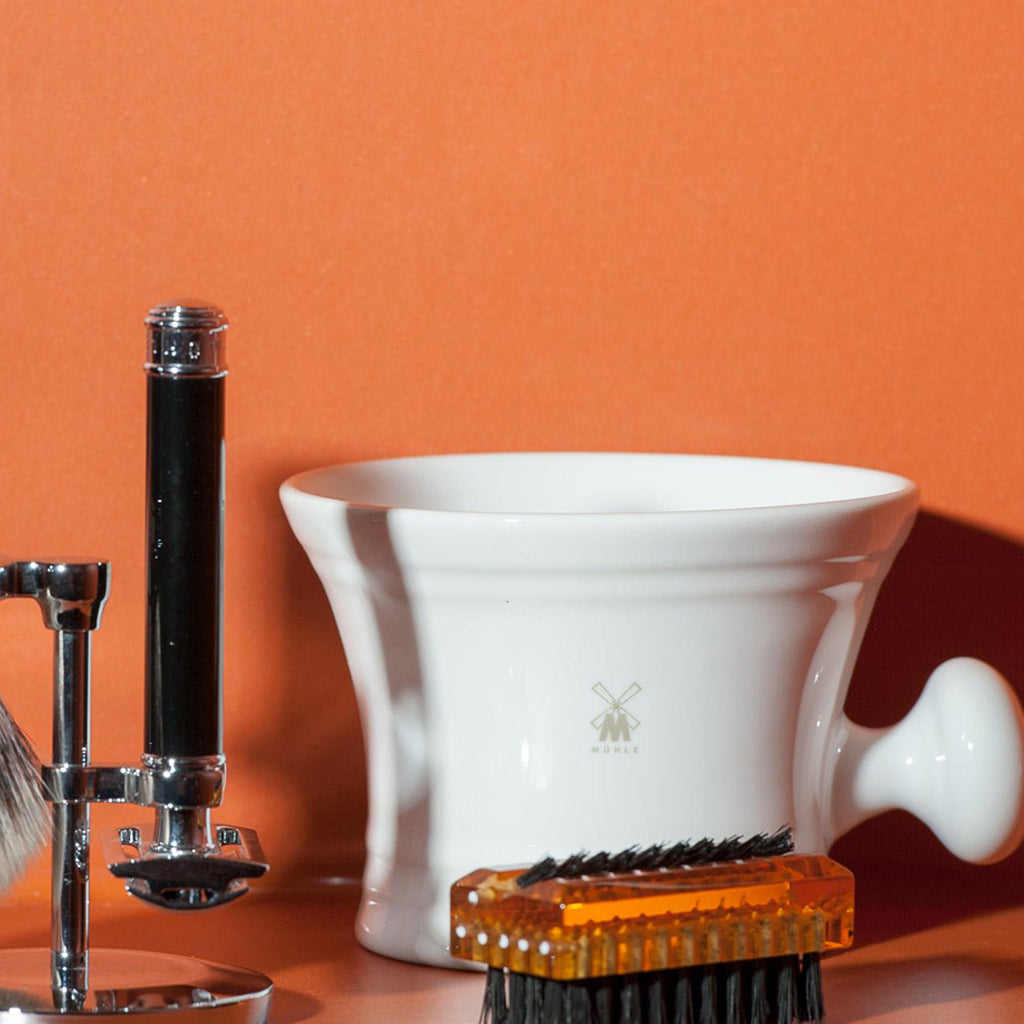 Muhle White Porcelain Shaving Mug With Handle – I Wet Shave